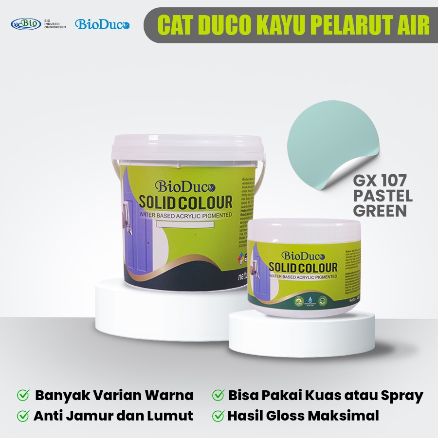 Jual Cat Duco Kayu Bioduco Solid Colour 400g Warna Pastel Green ...