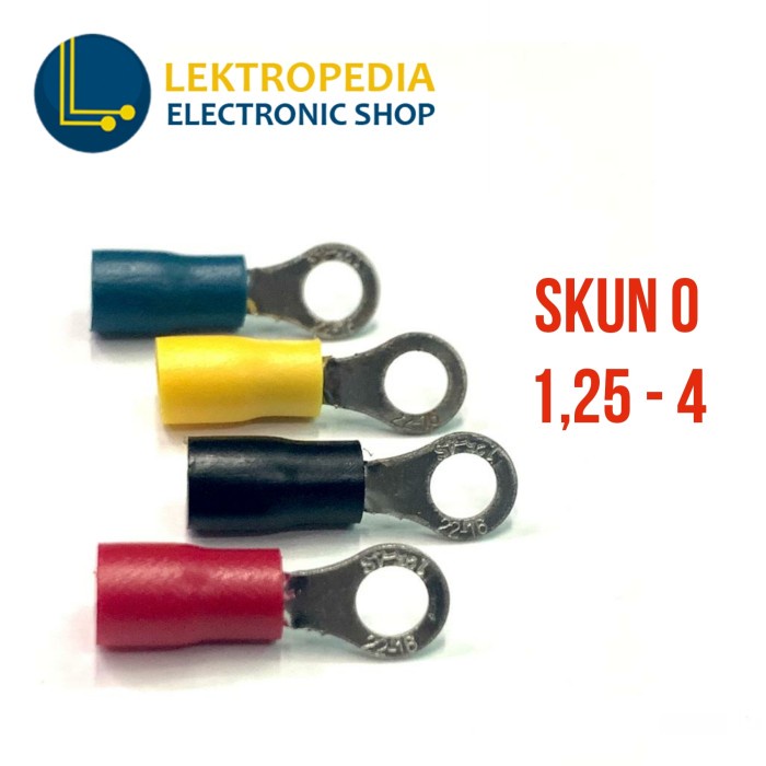 Jual Skun O 1,25-4 Bulat Merah Hitam Biru Kuning 1.25-4 Ring 4 mm 4mm ...