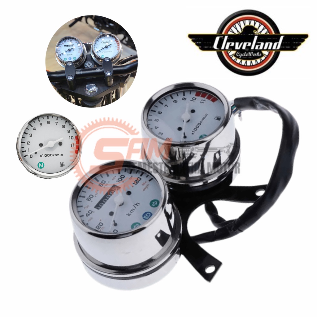 Jual Speedometer 12V Motorcycle Odometer Cleveland Cyclewerks Analog ...