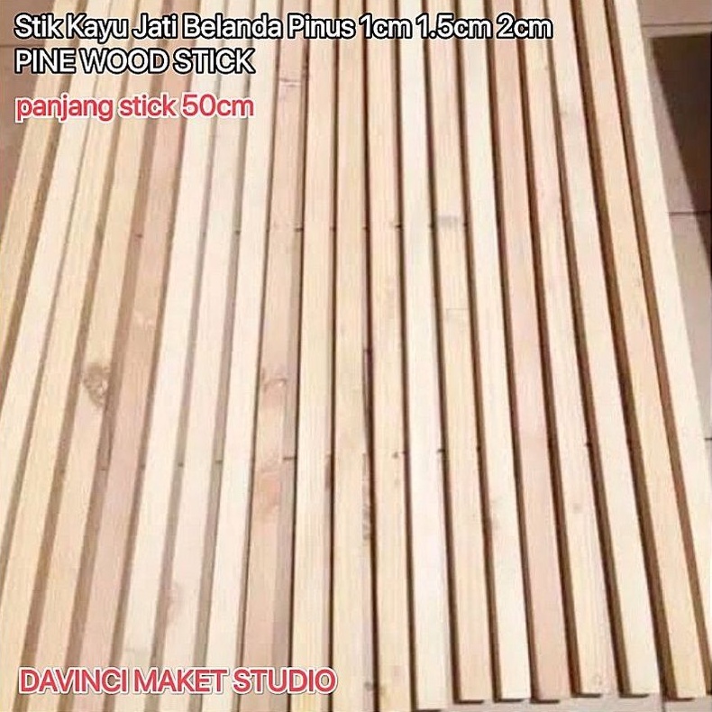 Jual Pine Wood Square Stick - Stik Kayu Pinus Jati Belanda Kotak ...