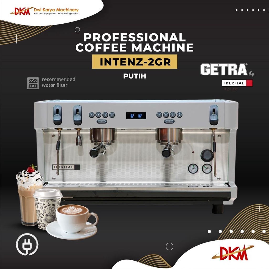 Jual GETRA PROESSIONAL COFFEE MACHINE (WHITE) / INTENZ-2GR | Shopee ...