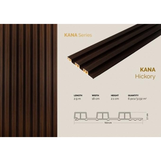 Jual Wall Panel Dinding WPC Gaia Kana Series - HICKORY | Shopee Indonesia
