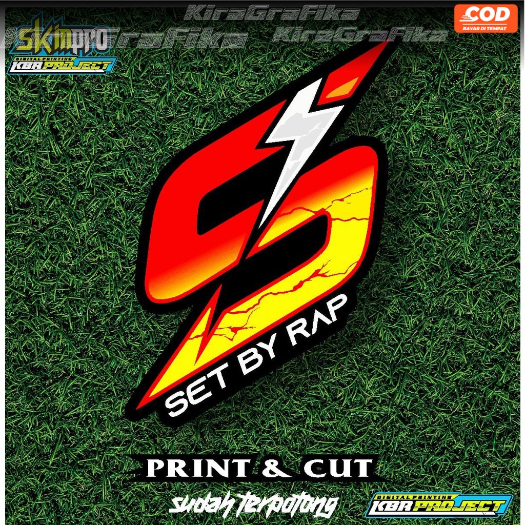 Jual Stiker set by rap Motor Tulisan Jepang Cina Stiker Hologram Montor ...