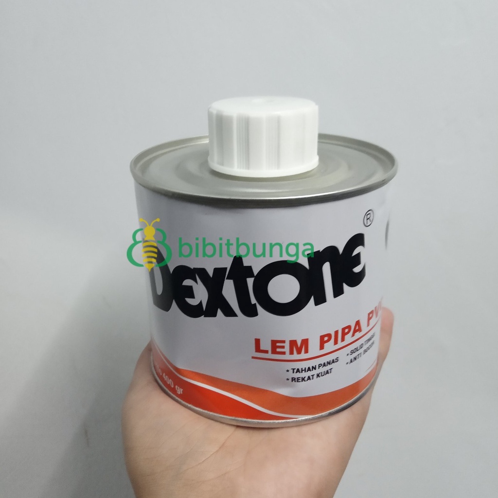 Jual Lem Pipa PVC Kaleng Dextone 400 gram Perekat Pralon Paralon Kuas ...