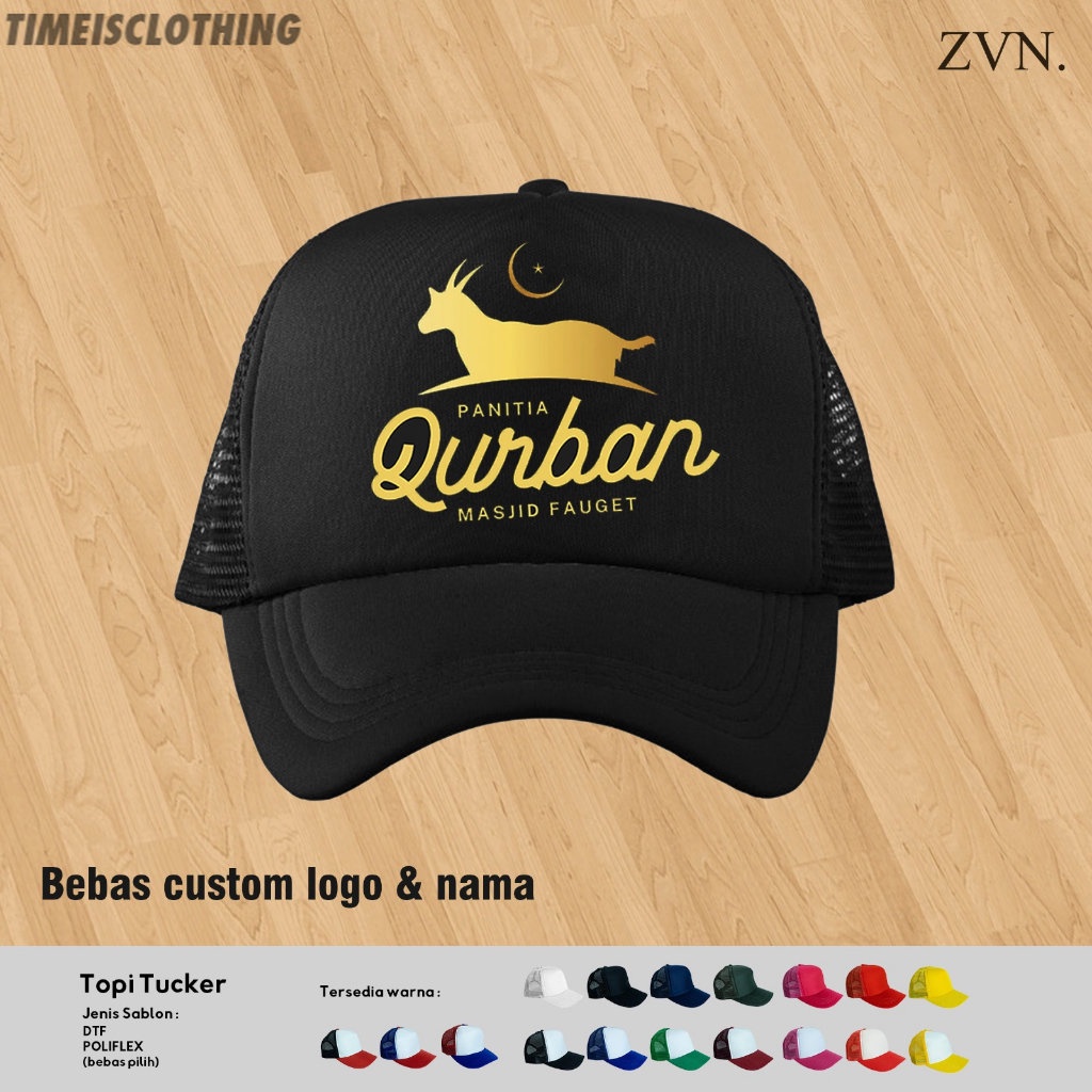 Jual CUSTOM TOPI TRUCKER CAP PANITIA QURBAN MODEL A - ZVN | Shopee ...
