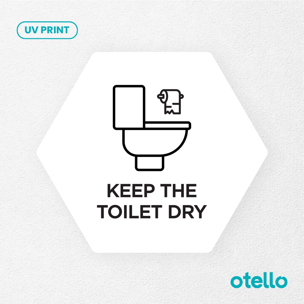 Jual Keep The Toilet Dry Signage Board Akrilik Tempel Dinding Papan ...