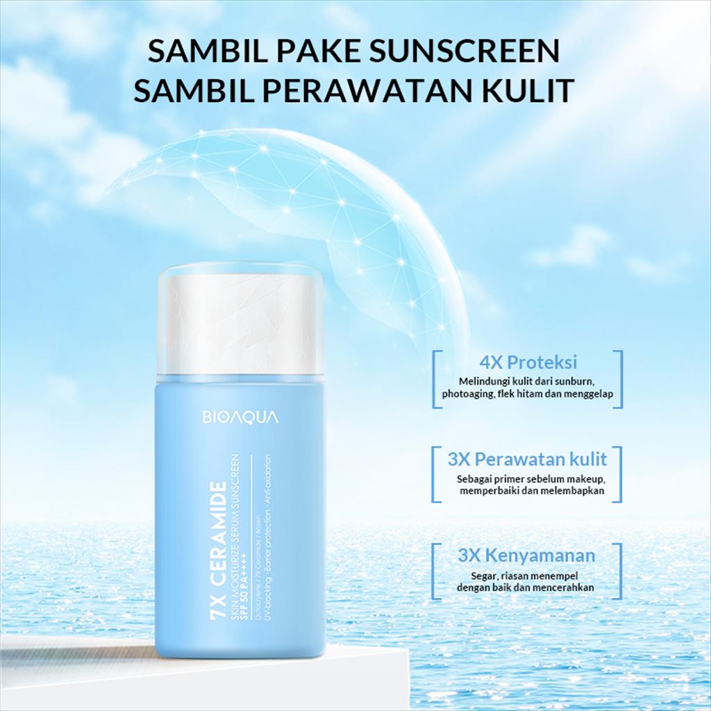 Jual LIVI - BIOAQUA 7X Ceramide Skin Moisturize Serum Sunscreen SPF ...