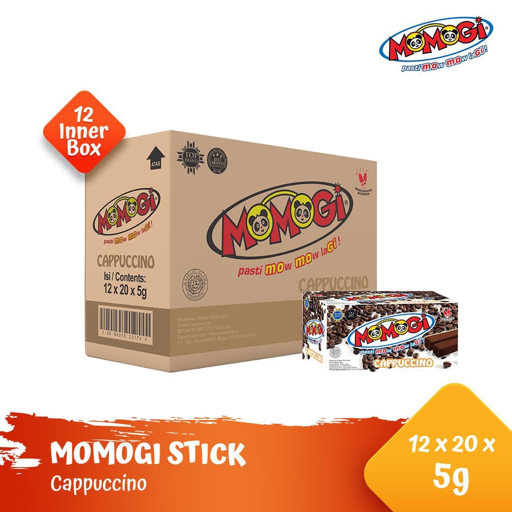 Jual Momogi Stick Cappucino 5gr (1 Karton @ 12 Box) | Shopee Indonesia