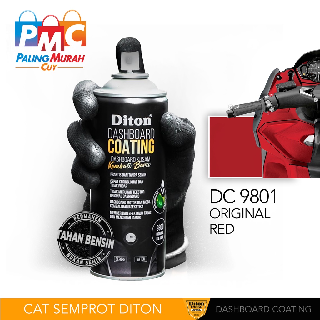 Jual Cat Semprot DITON PREMIUM Dashboard Coating 400 ml - 9801 Original ...