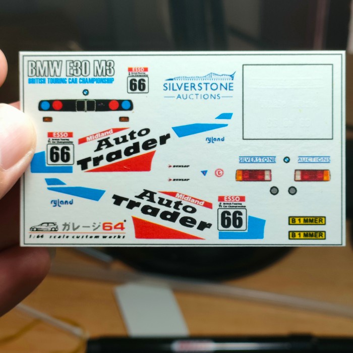 Jual Decal Set Hotwheels BMW E30 M3 Autotrader Transparant NJS79 ...