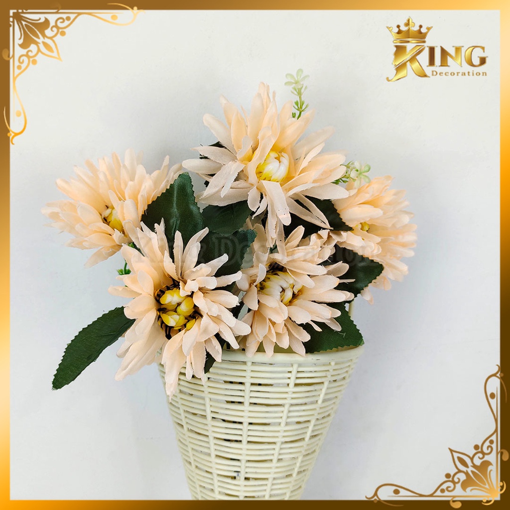 Jual [1 PCS] Bunga Krisan Cabang 5 -Crisant Dekorasi/ Pernikahan ...