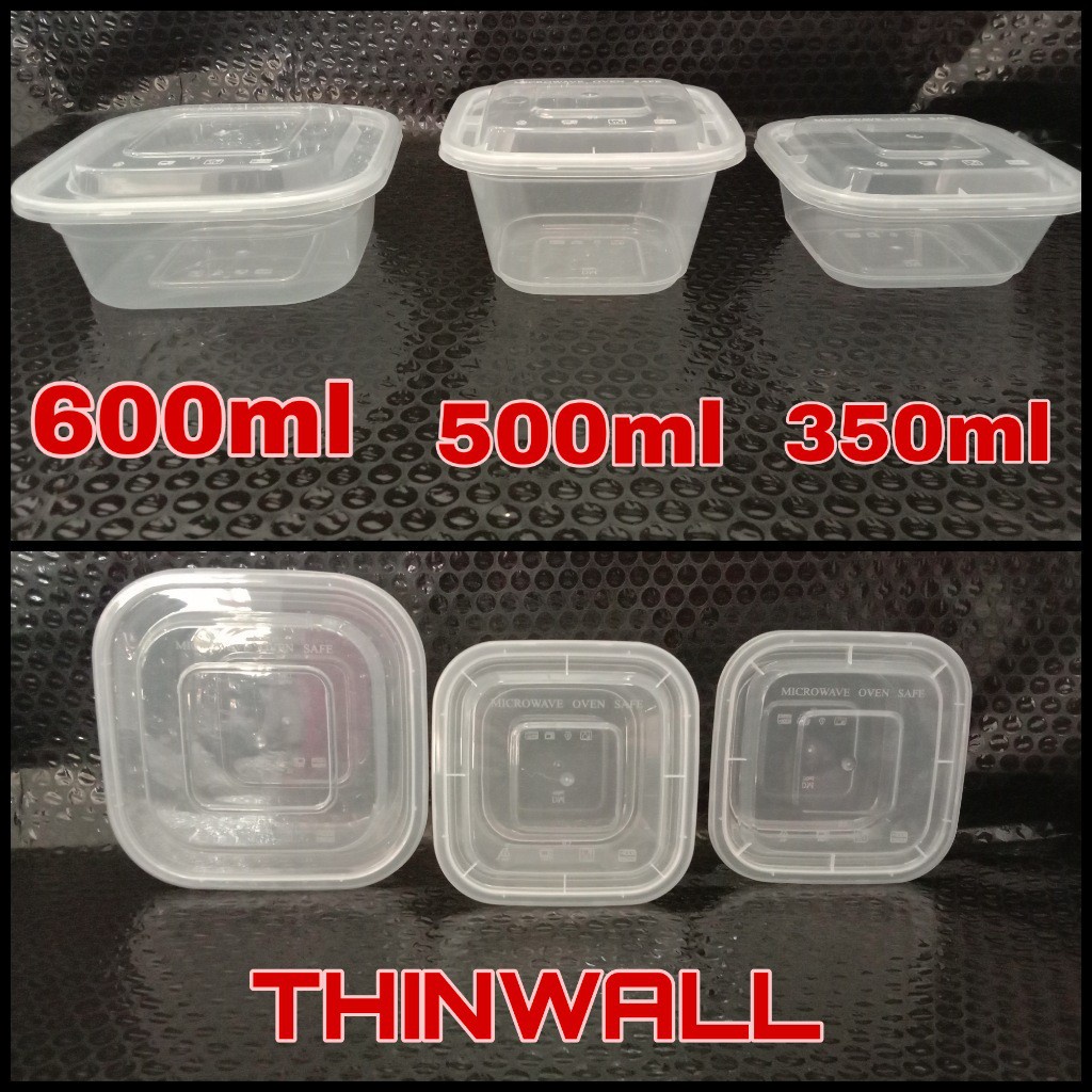 Jual THINWALL 600ML,500ML DAN 350ML (isi 10pcs) | Shopee Indonesia