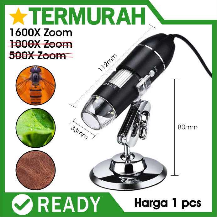 Jual Microscope Mikroskop USB Digital Zoom Magnifier Monokuler Kamera ...