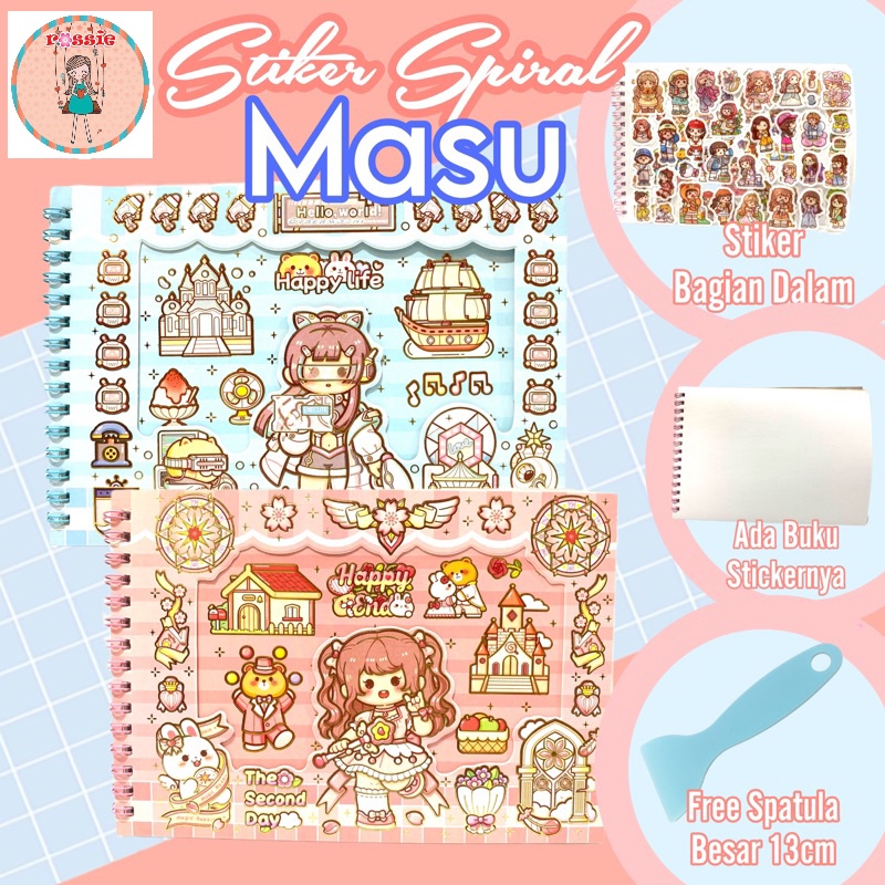 Jual Masu Sticker Box Aesthetic Karakter Cewek Korea Waterproof/Stiker ...