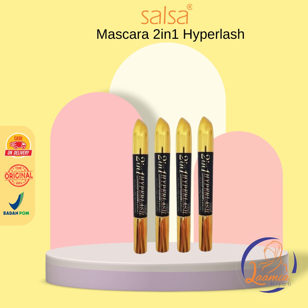 Jual Laamiahijab SALSA Mascara 2in1 Hyperlash - Maskara 2 in 1 Eyeliner ...