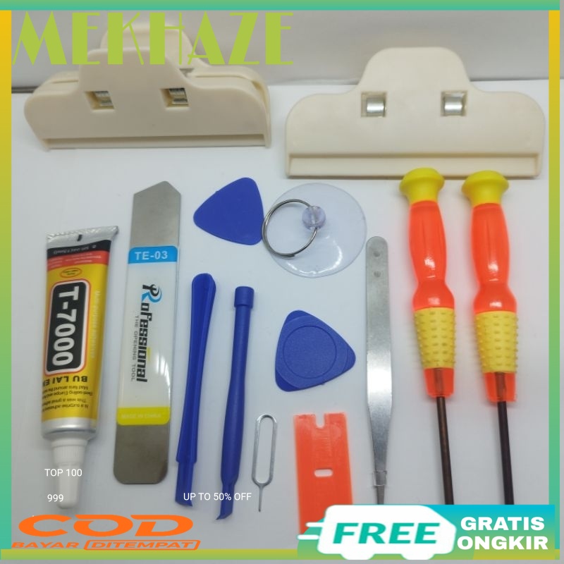 Jual ALAT SERVICE HP ( SEPAKET ) OBENG SET 8 IN 1 / 10 IN 1 + LEM LCD ...