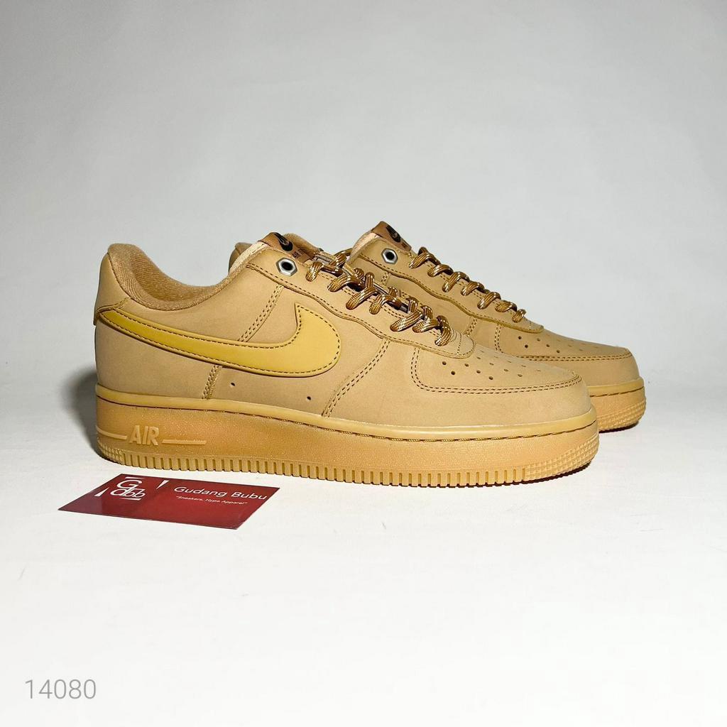Jual Air Force 1 Low Flax Gum Light Brown Wheat Gum Vs | Shopee Indonesia