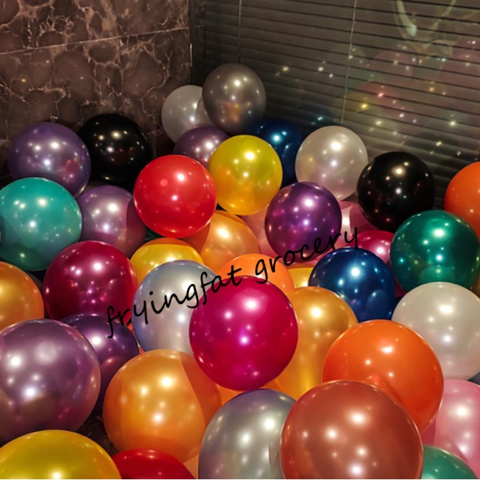 Jual (100 pcs) Balon Metalik 10 inch per pack (isi 100 pcs) | Shopee ...