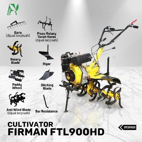 Jual MESIN BAJAK ROTARY TANAH TRAKTOR MINI DIESEL FIRMAN FTL 900 HD ...