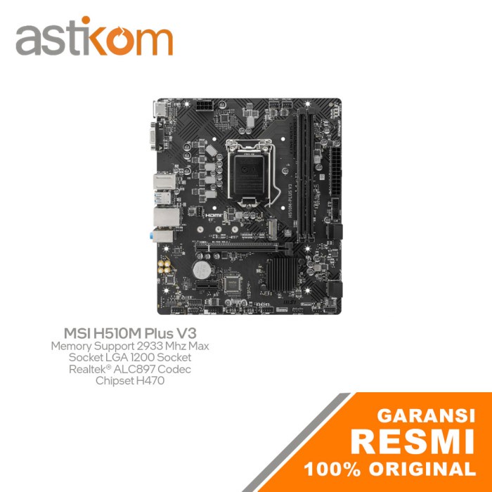 Jual MSI H510M Plus V3 mATX LGA1200 | Shopee Indonesia