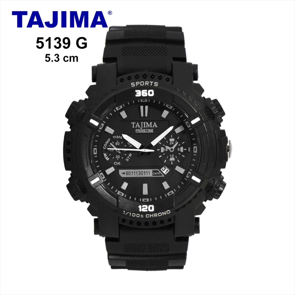 Jual TAJIMA Jam Tangan Sport Analog Date Pria 5139 Water Resist ...
