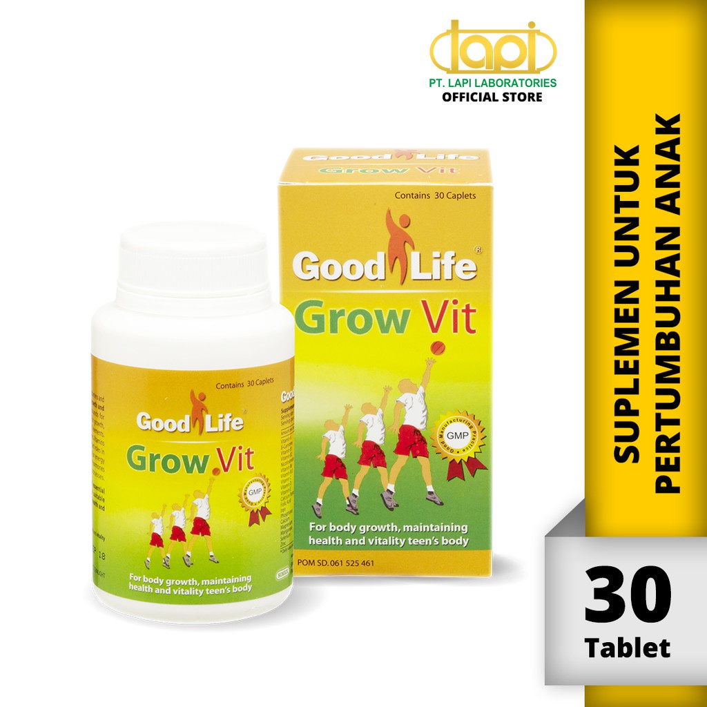 Jual Good Life Growvit - Botol isi 30 Tablet - Membantu Pertumbuhan ...