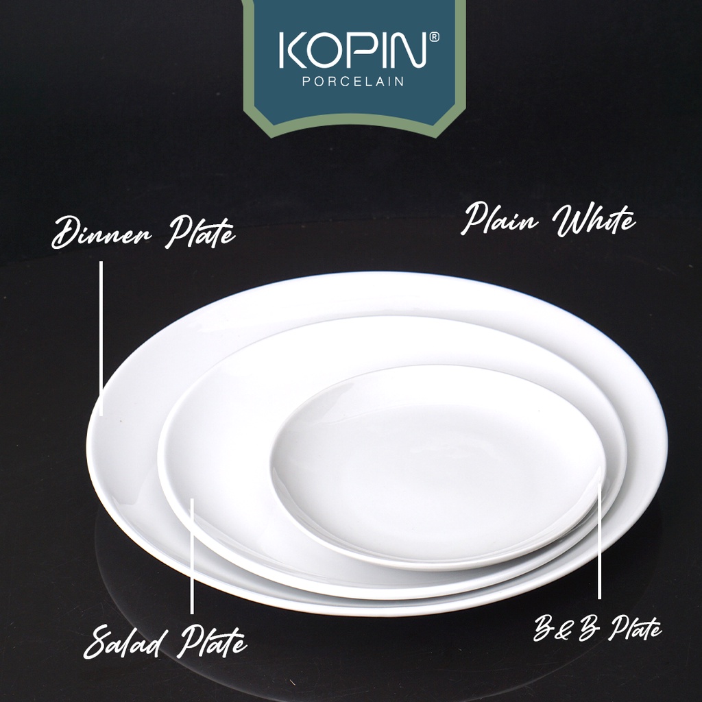 Jual Piring Ceper Polos Putih Keramik Porcelain Diameter 26cm,21cm,14cm ...