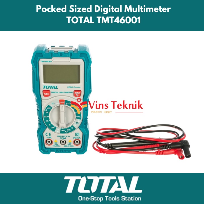 Jual TOTAL TMT46001 DIGITAL MULTIMETER MULTI TESTER Pocked Sized ...