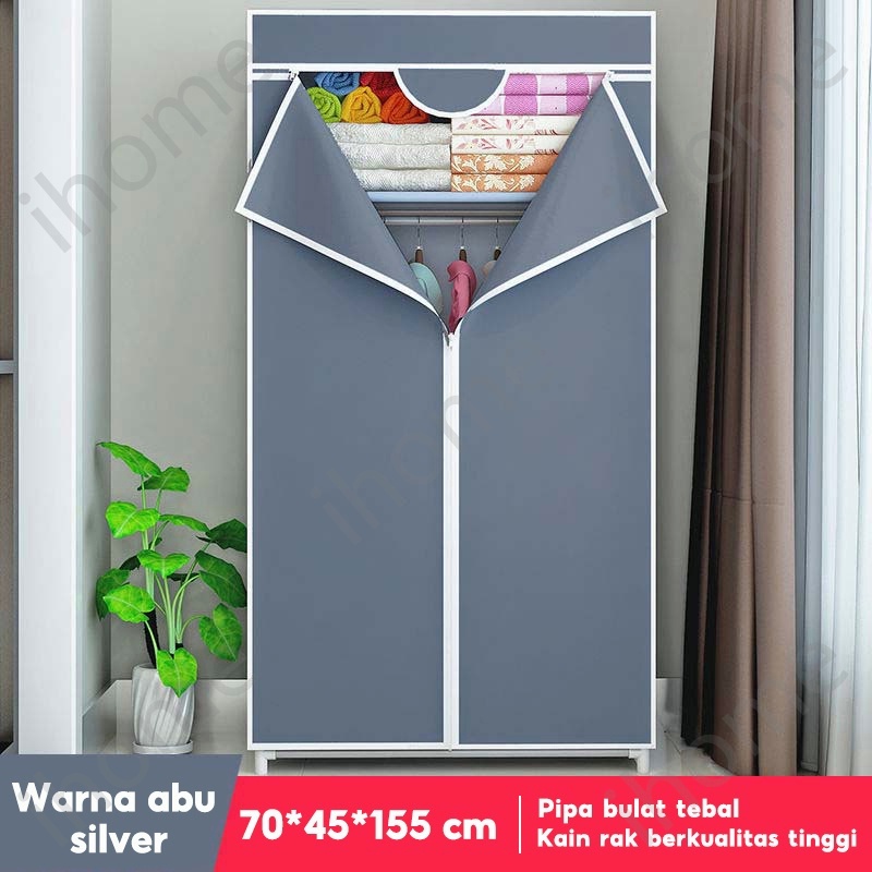 Jual Lemari Pakaian Kain Portable Lemari Baju Kain Anti Debu Rak Tempat ...