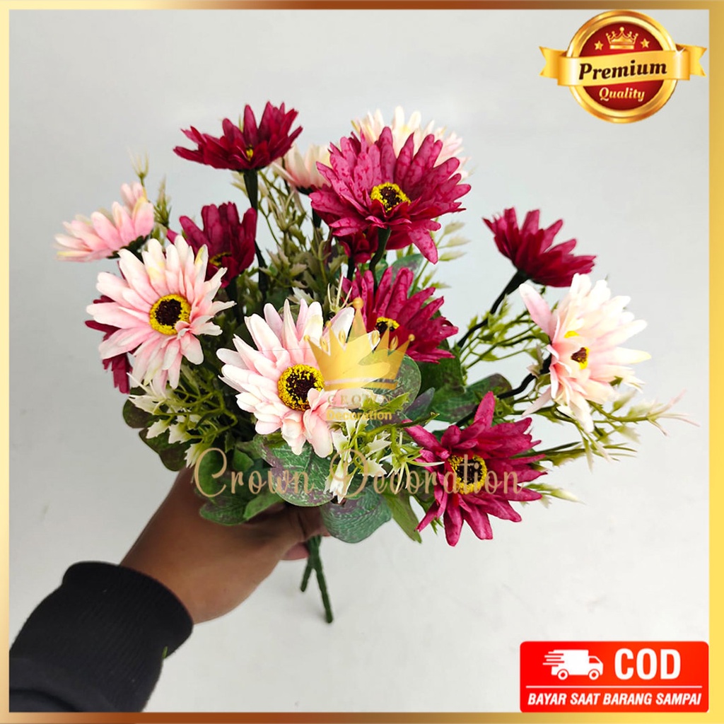 Jual Bunga Aster Holland Cabang 7 Daisy Flower Artificial Bunga Buket ...