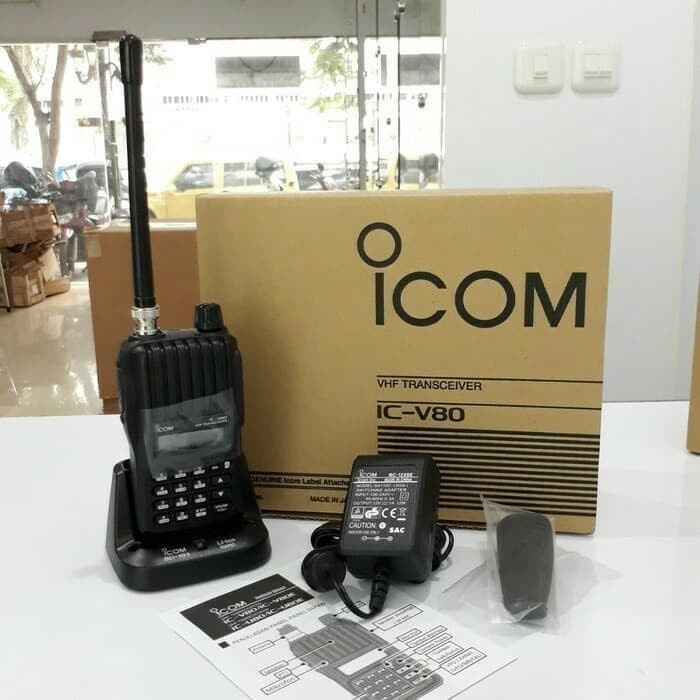 Jual Walkie Talkie HT Handy Talky Icom V80 IC-V80 Lithium Walkie Talkie Icom V80 Japan | Shopee ...