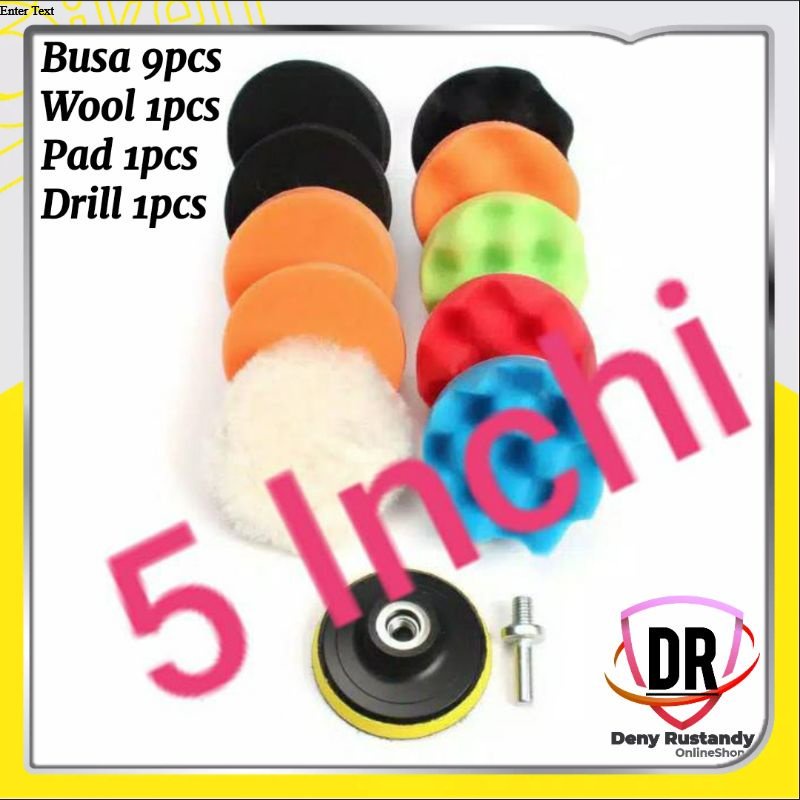 Jual Busa Poles Body Mobil Motor 5 Inch Alat Spon Foam Pad Velcro ...