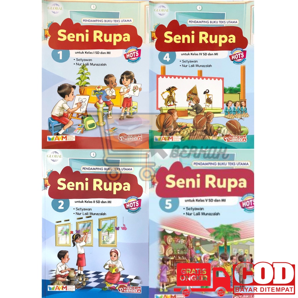 Jual Kurikulum Merdeka Terbaru Buku Global Seni Rupa Kelas 1 2 3 4 5 6 SD | Shopee Indonesia