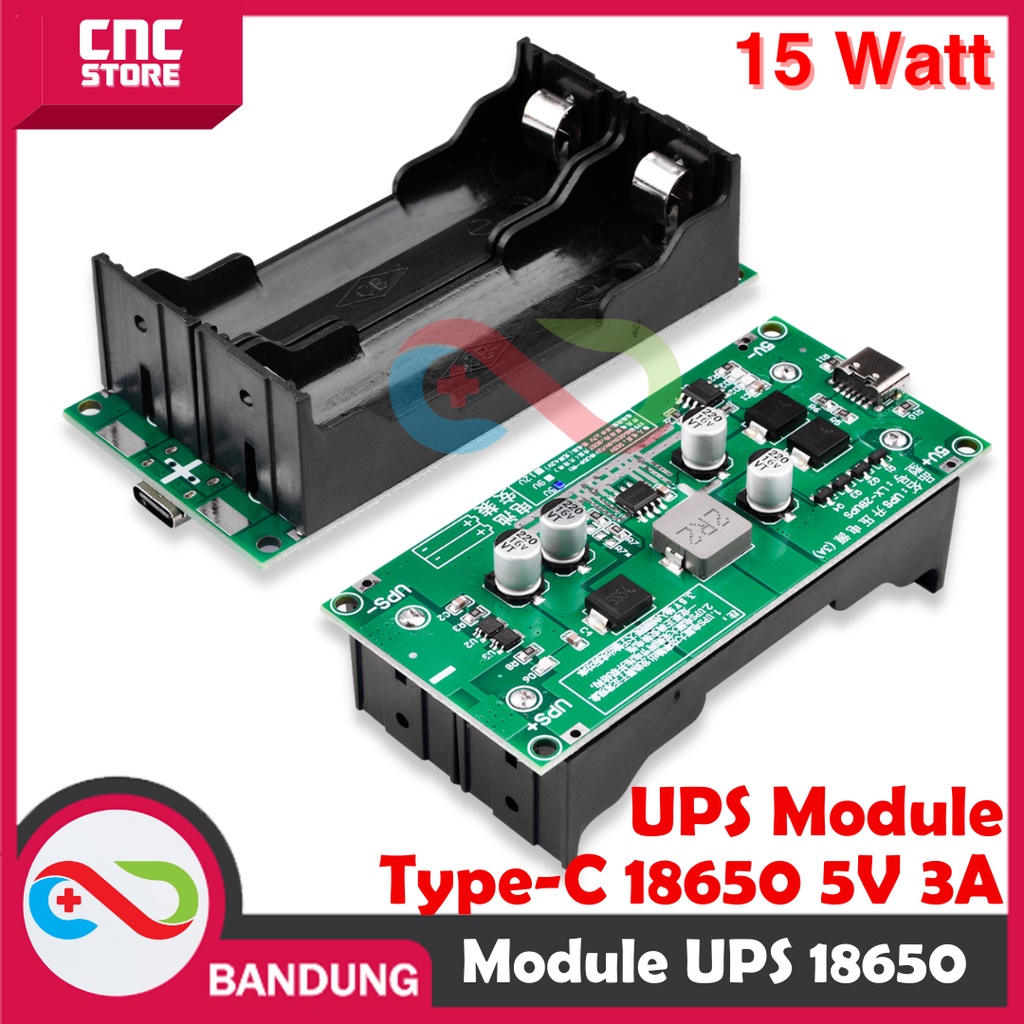 Jual UPS MODULE 18650 5V 3A TYPE-C CHARGE DISCHARGING HIGHPOWER | Shopee Indonesia