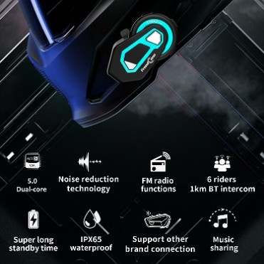Jual FREEDCONN TMAX PRO BLUETOOTH HELM INTERCOM TMAX PRO T-MAX PRO ...