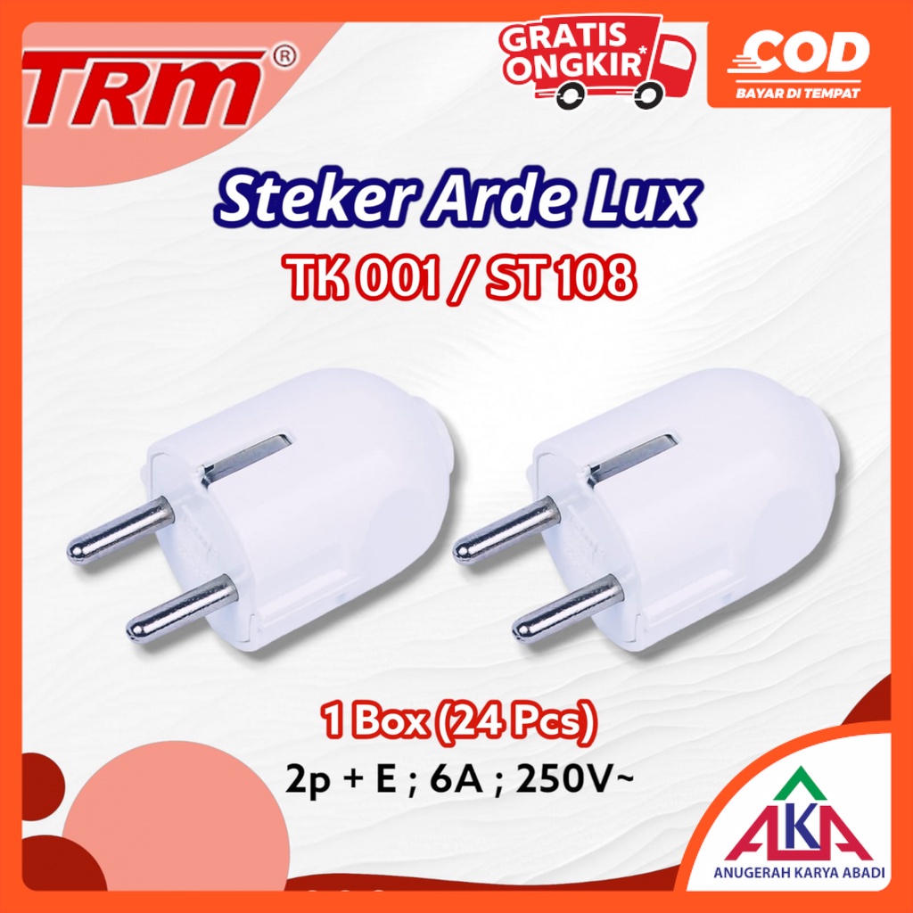 Jual TRM Steker Arde Lux TK-001 / ST-108 Colokan Listrik Bulat SNI | Shopee Indonesia