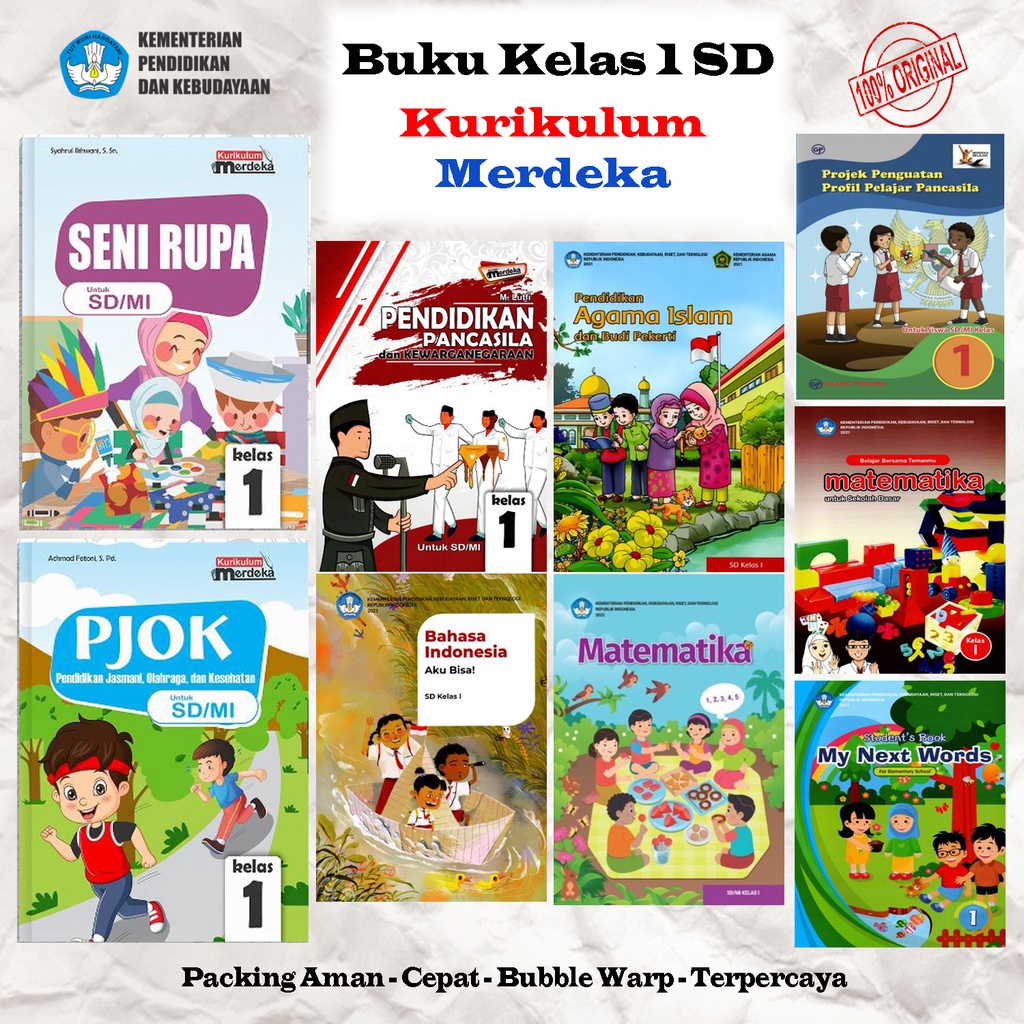 Jual BUKU PAKET KELAS 1 SD KURIKULUM MERDEKA / TERBARU / ORIGINAL (MODUL) | Shopee Indonesia