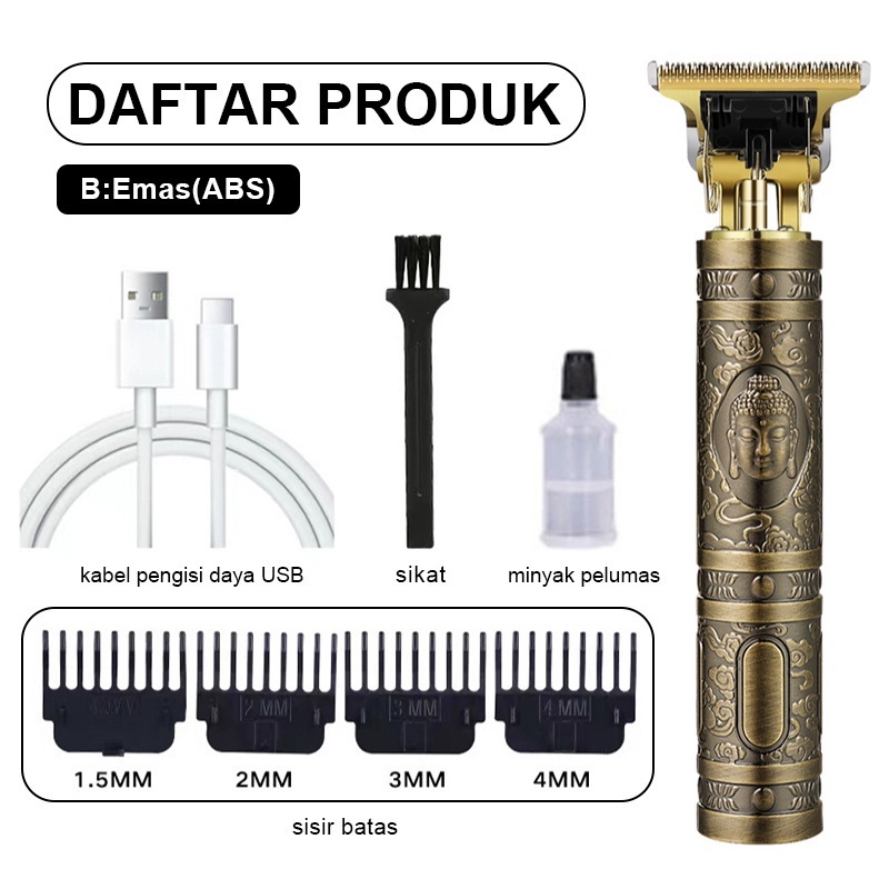 Jual Alat Cukur Elektrik Hair Clipper Trimmer T9 / Cukuran Vintage T9 ...