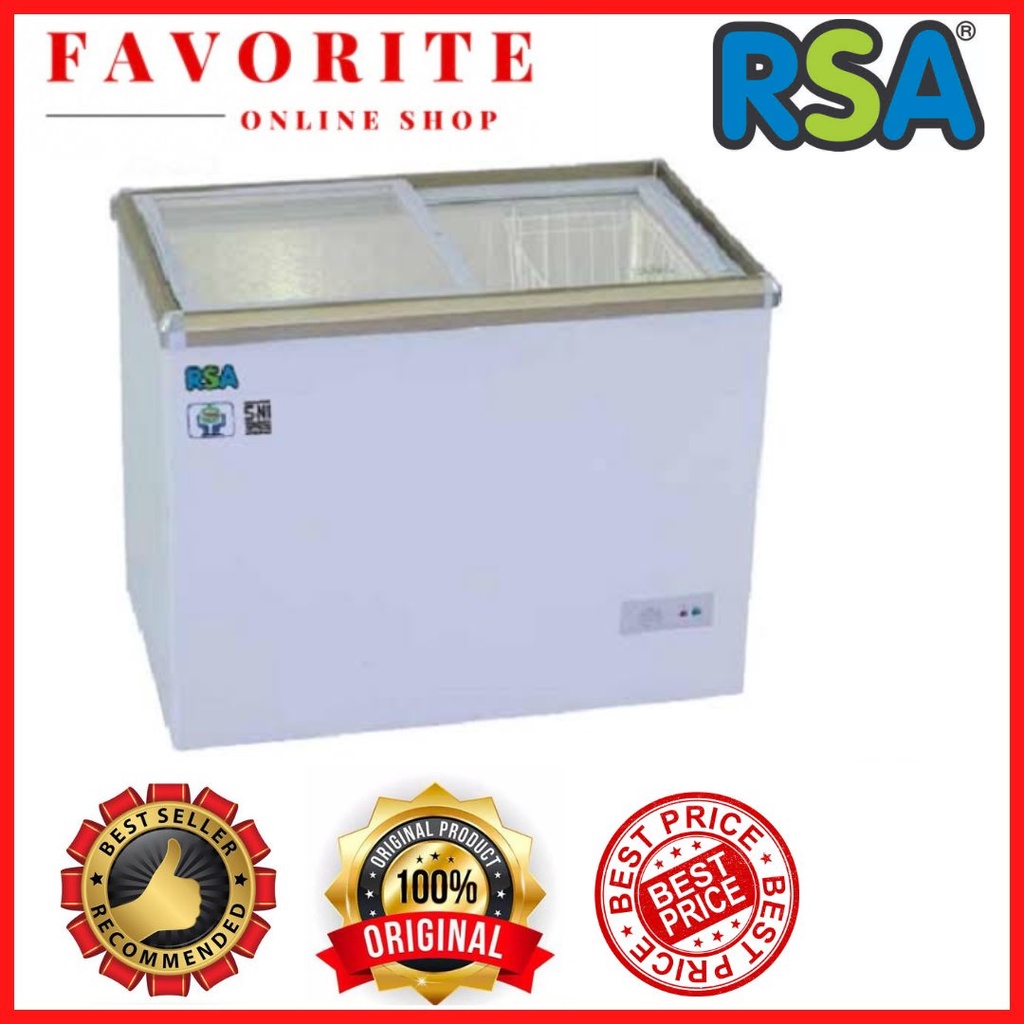 Jual CHEST FREEZER RSA XS200/ XS 200 / XS-200 FREEZER SLIDING KACA ...