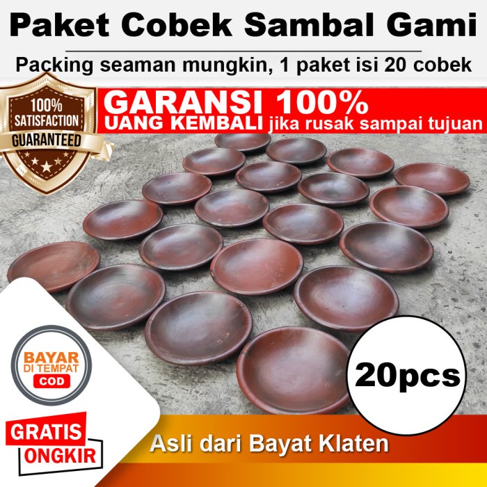 Jual 20pcs - Diameter 18 cm - Paket Usaha Sambal Gami Bakar Piring ...
