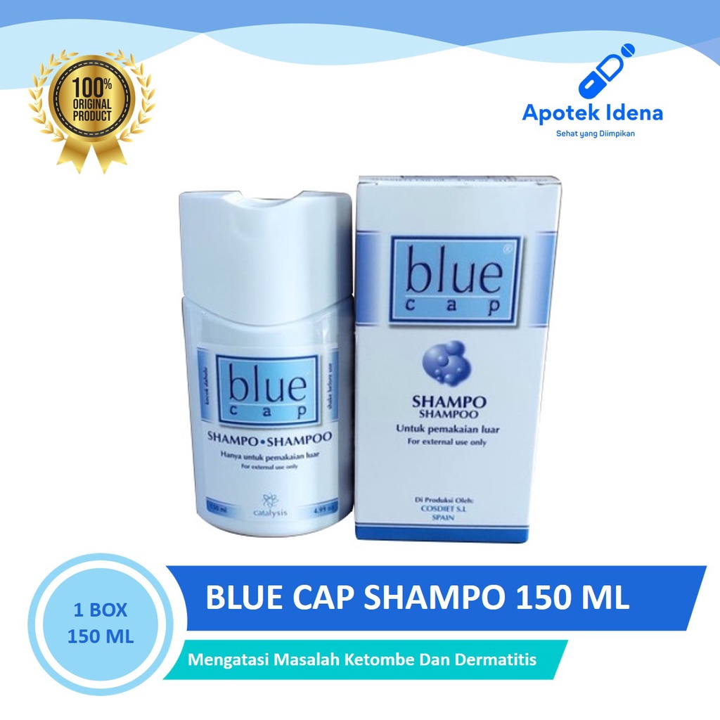 Jual BLUE CAP SHAMPOO 150 ML - Mengatasi Dermatitis - Ketombe ...