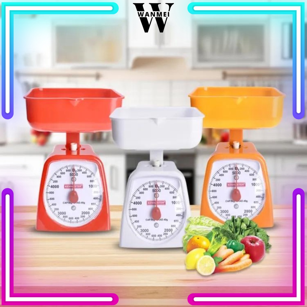 Jual WM Timbangan Kue 5 KG Timbangan Duduk Dapur Analog Kitchen Scale ...