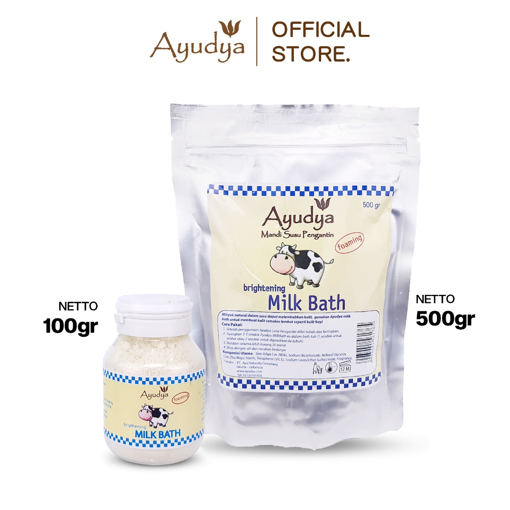 Jual Ayudya Brightening Milk Bath Foaming 100gr / 500gr Mandi Susu BPOM ...