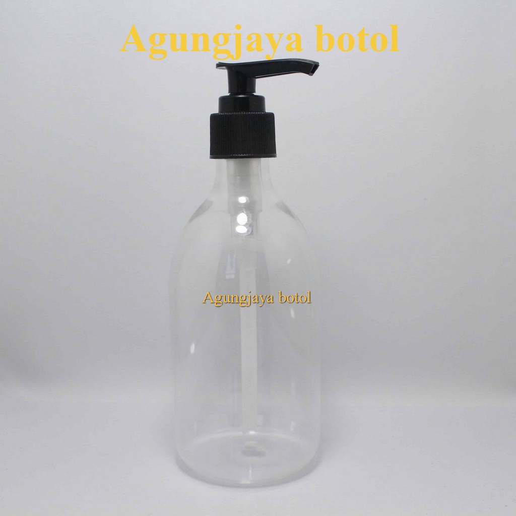 Jual Botol Plastik 300 Ml Bulat Natural Tutup Pump Lotion / Botol ...