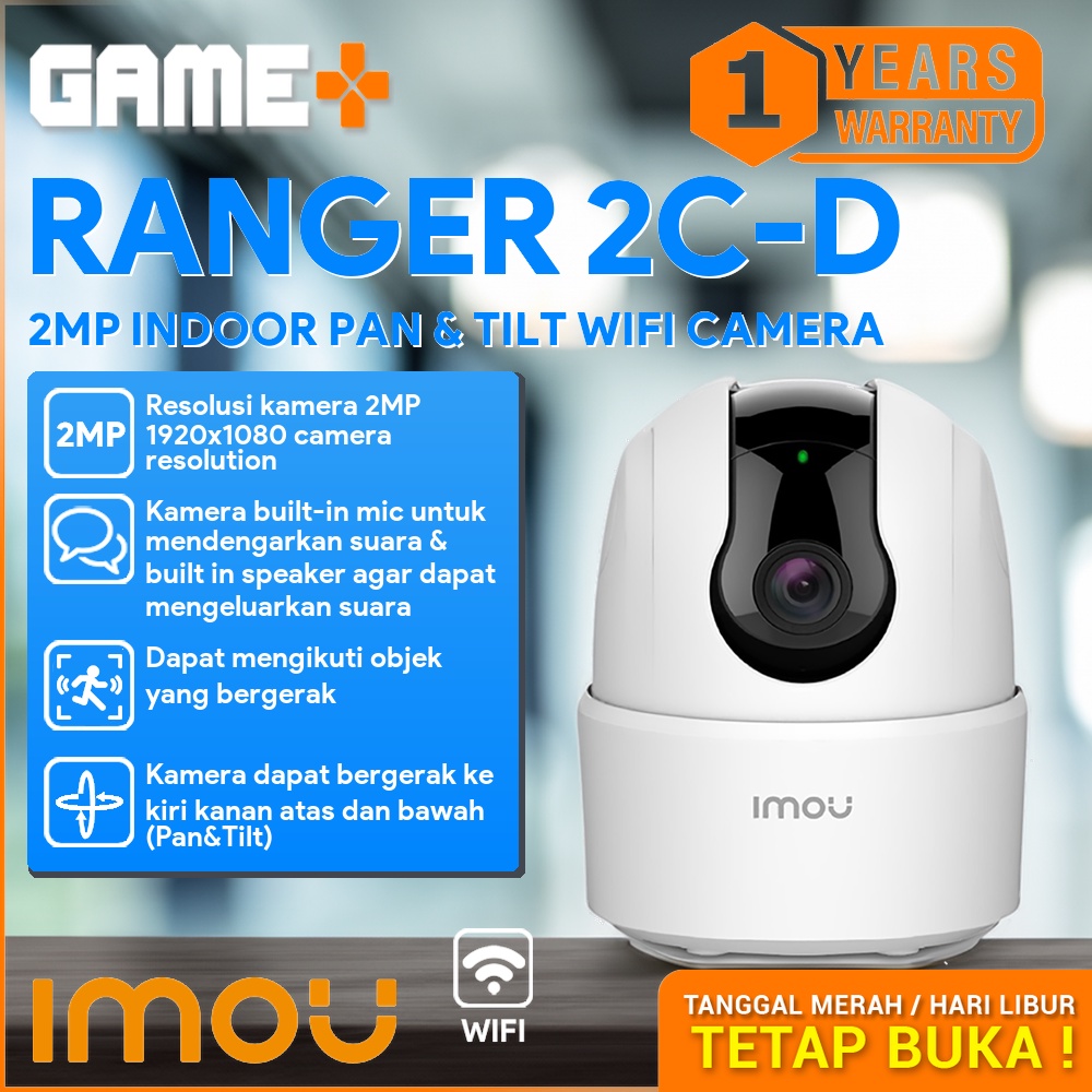 Jual IMOU RANGER 2C-D IPC-TA22CP-D 2MP INDOOR PAN & TILT WIFI CAMERA ...