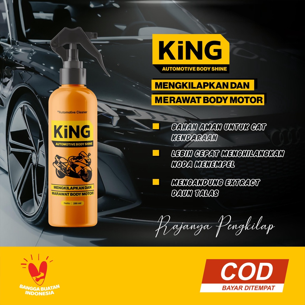 Jual KING BODY SHINE - Cairan Pengkilap/pelindung cat body/spray/wax ...