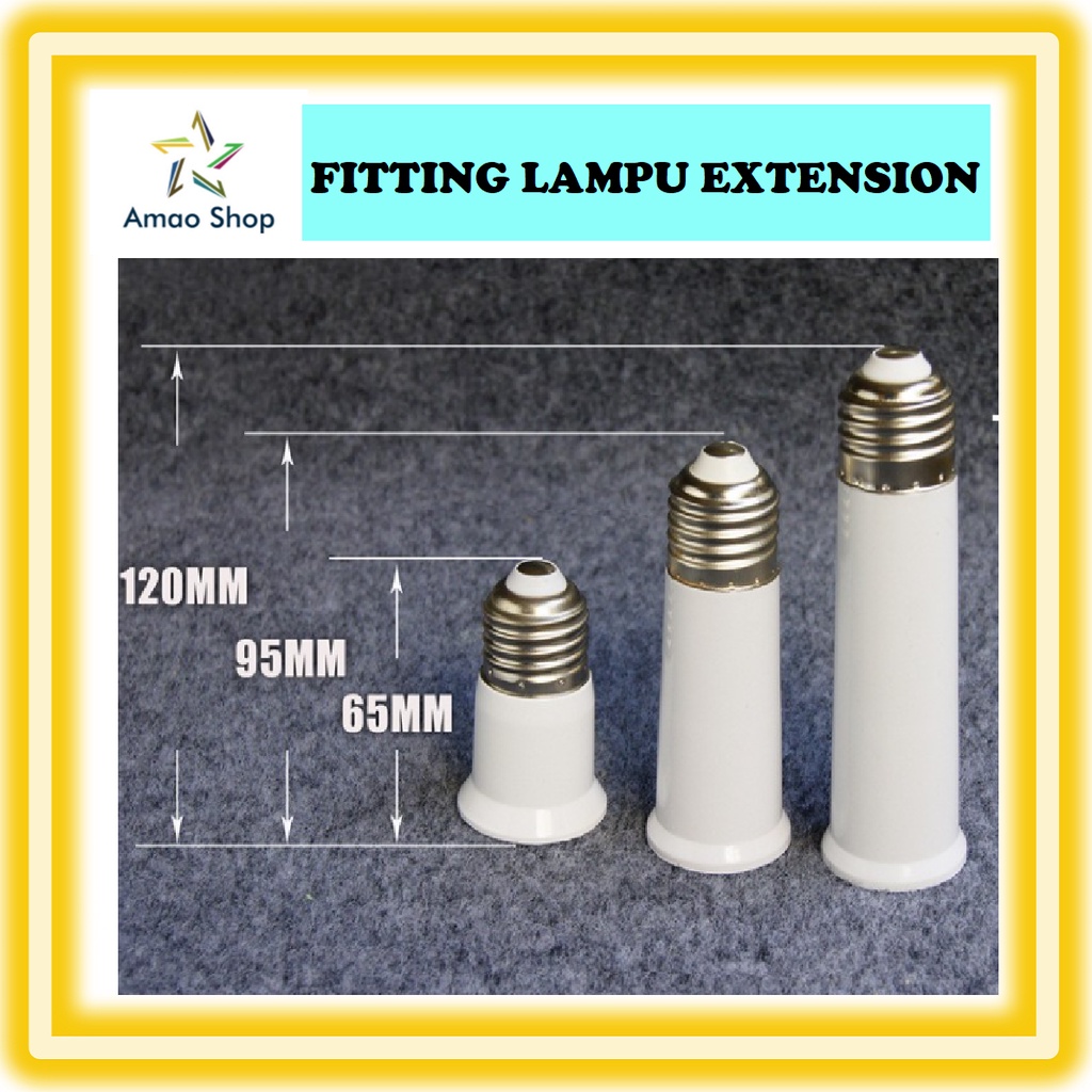 Jual Fitting Sambungan Extension Lampu Bohlam E27 Sambung Pemanjang ...