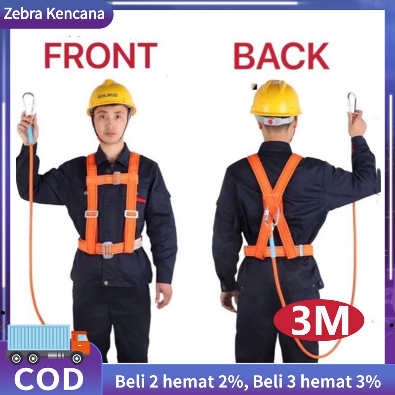 Jual 3M Safety Full Body Harness/Safety Belt Kerja/Safety Belt Proyek ...