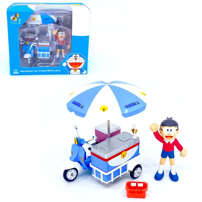 Jual Tiny Doraemon Ice Cream Motorcycle with Nobita Figure Special ...