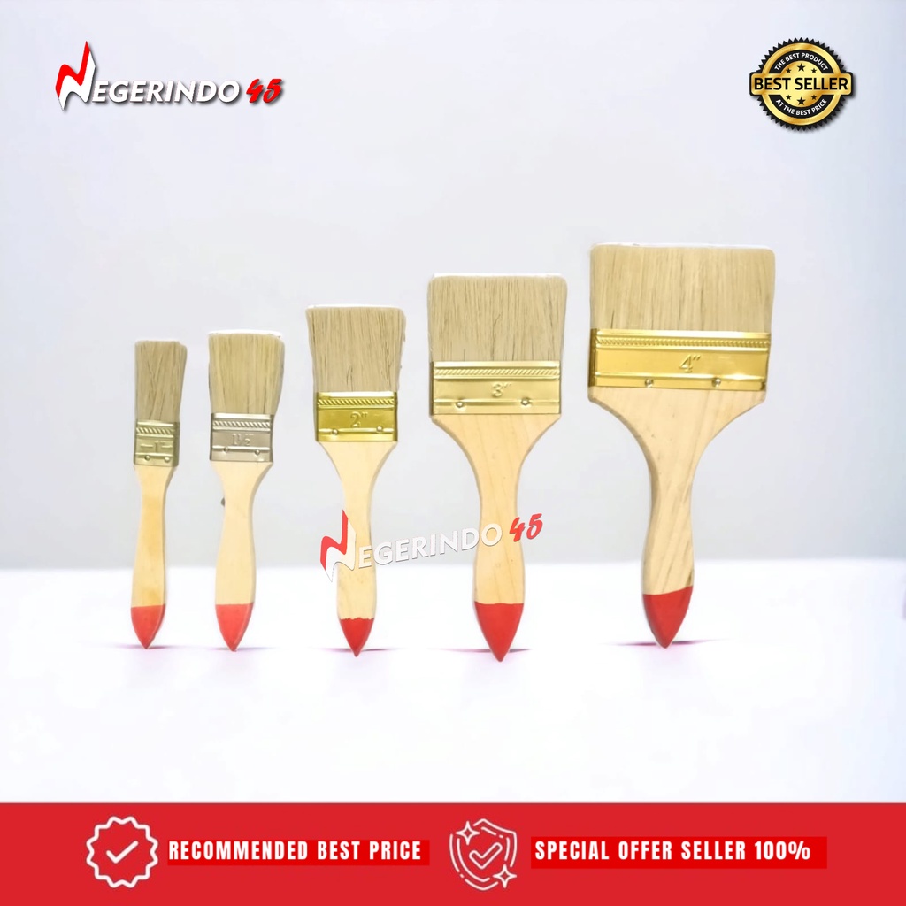 Jual KUAS CAT 1" 1.5" 2" 2.5" 3" 4" KUAS TEMBOK KUAS KAYU KUAS TEMBOK ...